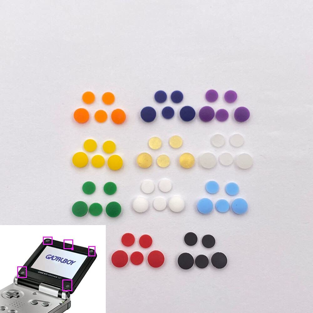 NSLikey Screw Hole Bumpers Rubber Cover Plug for Gameboy Advance SP GBA SP Controller (Green)