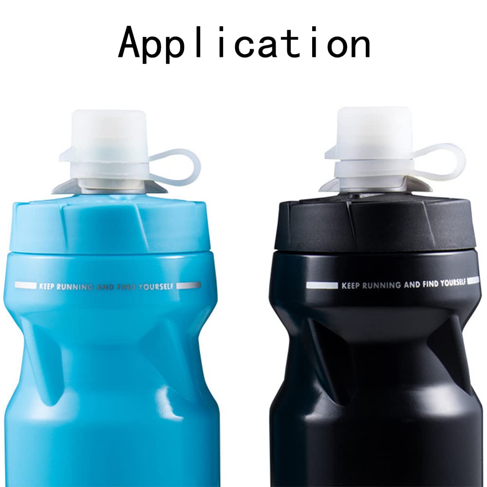 BLLNDX Mud Caps for Bottles 5PCS Black Silicone Cap Top for All Podium and Peak Fitness Bottles, Bike Bottle Cap Top