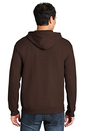Gildan Heavy Blend Full-Zip Hooded Sweatshirt 20F Dark Chocolate