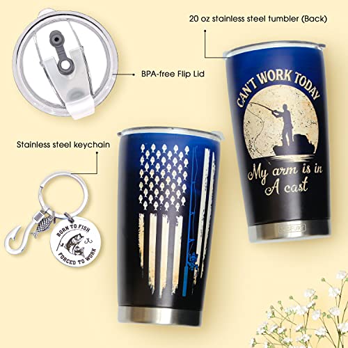 Fishing Gifts for Men - Fishing Gifts - Fathers Day Fishing Gifts for Dad, Husband, Boyfriend - Birthday, Christmas Fishing Gifts for Fisherman - Funny Fishing Gift, Fishing Coffee Mug Tumbler 20Oz
