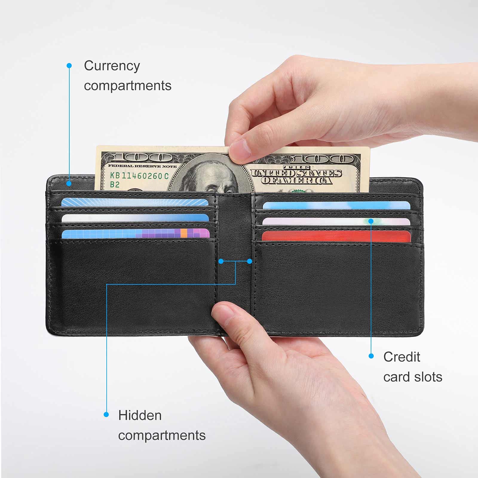 Mens Short Wallet Serbia Flag Bifold Leather Wallets Purse Minimalist Card Holders Coin Purses