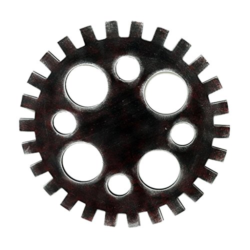 Homyl 40cm Antique Industrial Wooden Round Steampunk Gear Wall Hanging for Home Garden Coffee Shop Bar Pub Art Decor - 3#