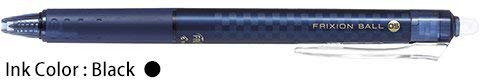 Pilot Frixion Knock Ball Retractable Erasable Gel Ink Pen, Design Series Chequered Pattern, Black Ink,0.5mm, 6 Designs Set