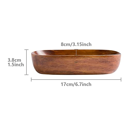 GEEKLLS Breakfast Tray Wooden Dried Fruit Dish Solid Wood Tableware Food Serving Tray Set Teak Wood Spoon Solid Wood