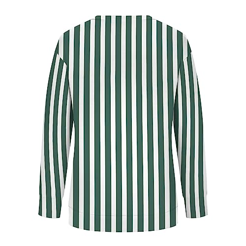 Comigeewa Fall Winter Zip Up Hoodies for Women,Sudaderas para salir para mujer, camisas regulares de cuello redondo de Color sólido informal, jersey de manga larga,B2*Green,XX-Large