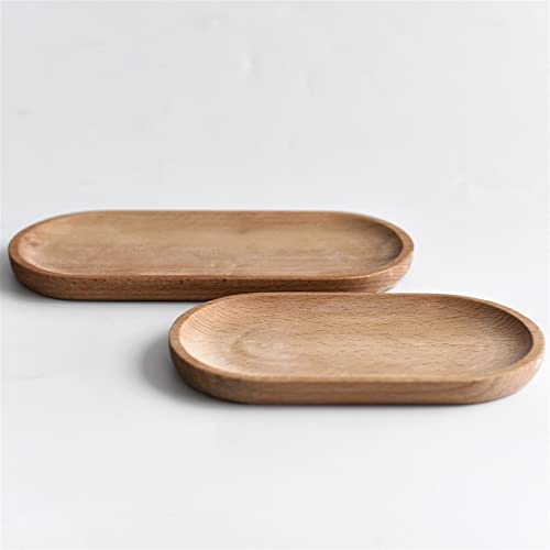 GEEKLLS Breakfast Tray Wooden Bamboo Tray Plant Flower Pot Saucer Rectangle Shape Succulent Cactus Holder Pot Tray Home Decor