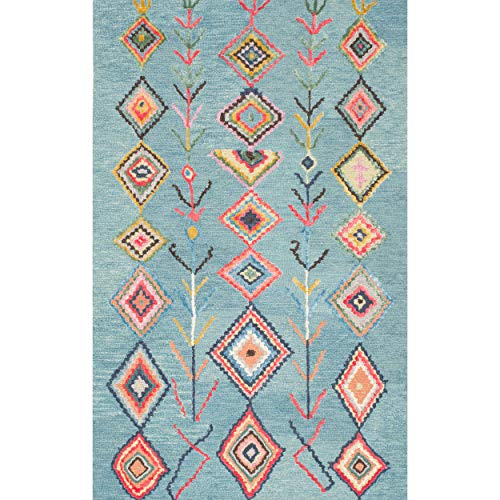 nuLOOM Hand Tufted Belini Area Rug, 2' x 3', Turquoise