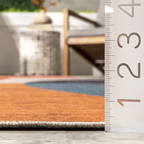 nuLOOM Lizzy Modern Machine Washable Indoor/Outdoor Area Rug, 8' x 10', Multicolor
