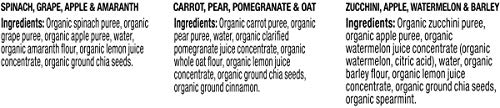 Plum Organics Mighty Veggie Blends Organic Baby Food Meals [12+ Months] Variety Pack 4 Ounce Pouch (Pack Of 18) Packaging May Vary