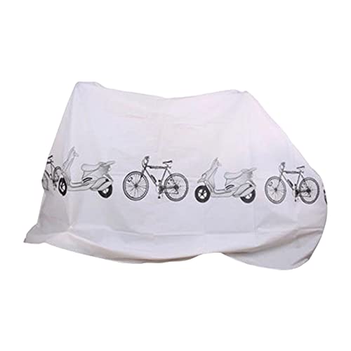 B Baosity Road Bike Cover Waterproof Rustproof Windproof Raincoat for Outdoor Storage Motorcycle, White