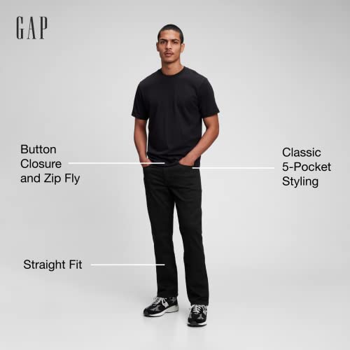 GAP Mens Gapflex Stretch Technology Slim Fit Denim Jeans, True Black, 34W X 32L US