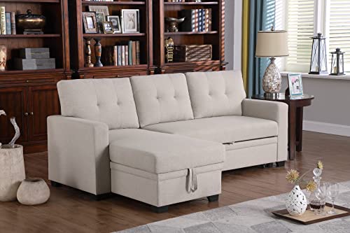 Devion Furniture Russ Sofabed, Beige