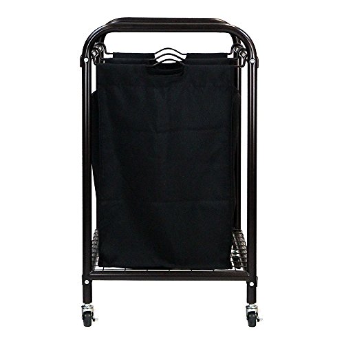 Oceanstar 2-Bag Rolling Laundry Sorter, Bronze