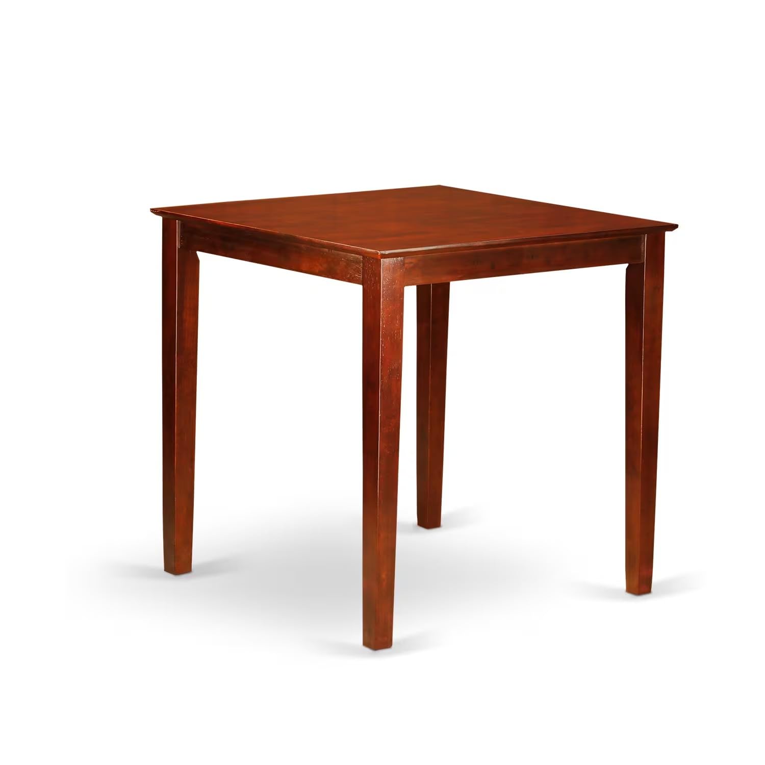 East West Furniture PUBS3-OAK-C 3 Piece Kitchen Counter Set for Small Spaces Contains a Square Table and 2 Linen Fabric Dining Room Chairs, 36x36 Inch
