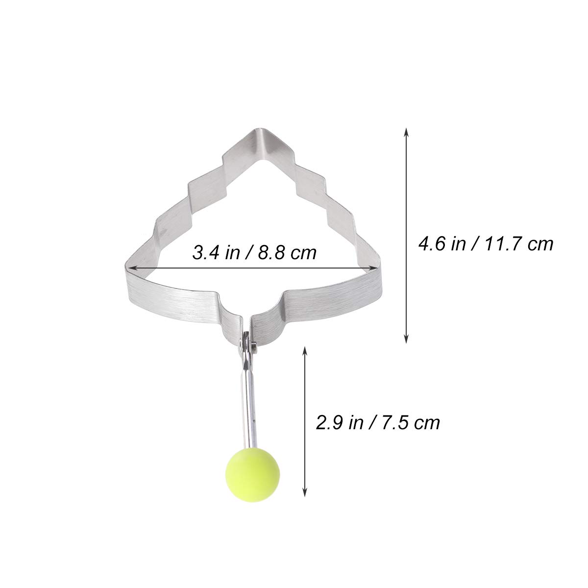 DOITOOL 2 Pcs Stainless Steel Omelette Egg Frying Mold Fried Egg Shaper Pancake Mould DIY Kitchen Cooking Tools (Christmas Tree) Christmas Supplies