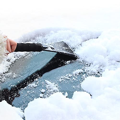 Dewkou Pack-2 Ice Scraper for Car, Car Windshield Window Snow Scraper, Car Window Frost Removal Brush Tool, Automobile Windscreen Defrost Squeegee for Winter, Universal Size for SUV, Cars