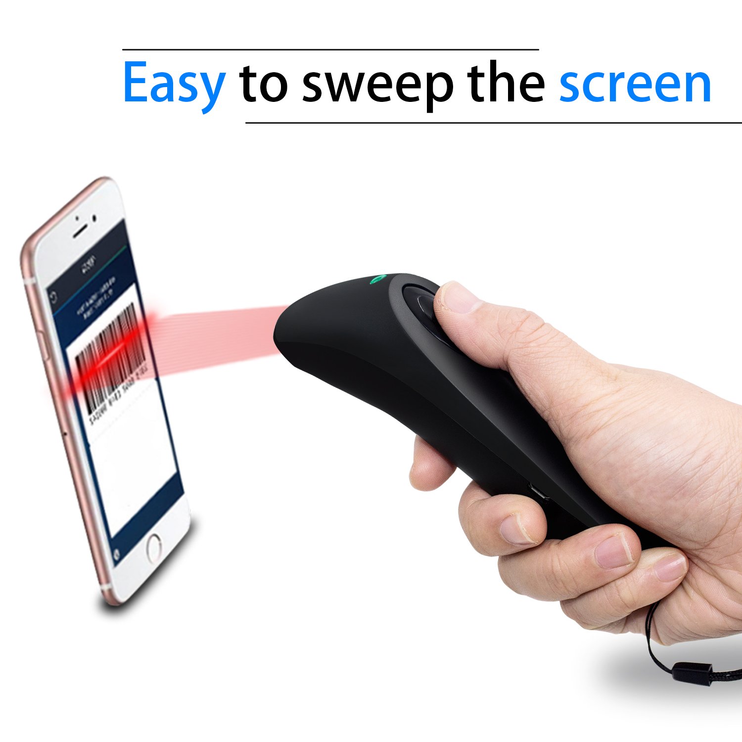Bluetooth Wireless Barcode Scanner with Stand Handheld Portable USB Bar-Code Reader Scanner with Charging Base with Vibration Alert