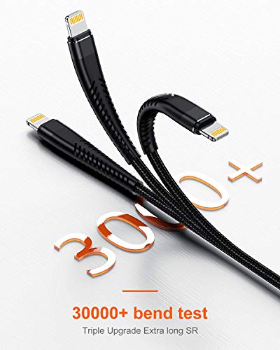 Extra Long iPhone Charger Cable 16ft/5M, Apple MFi Certified Lightning Cable 15ft, Fast Charging Nylon Braided Cord for Apple iPhone 13 Pro Max/13/12 Mini/11/X/XS/XR/8 Plus/7/6/5/iPad