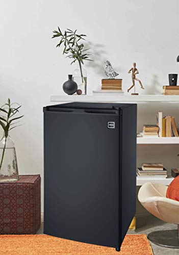 Euhomy Upright freezer, 3.0 Cubic Feet, Single Door Compact Mini Freezer with Reversible Door, Small freezer & RCA RFR321-B-Black-COM RFR321 Single Mini Refrigerator-Freezer Compartment-Adjustable