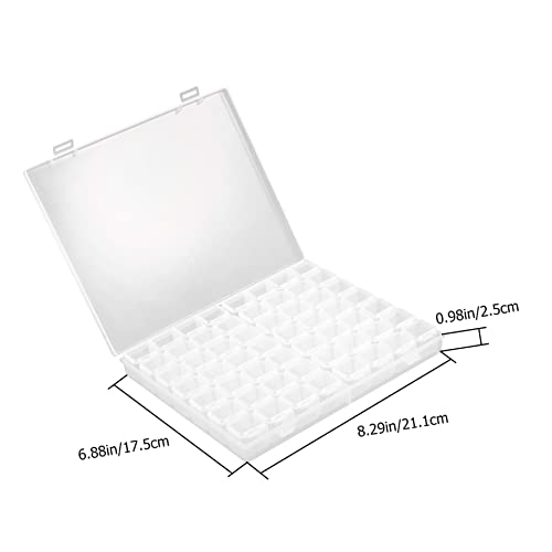 EXCEART 8 pcs Bead Plastic Nail DIY Dividers Compartment Diamond with Art Container Organizer Craft Lids Fishing Grids Embroidery Transparent Diamonds Adjustable Jewelry Storage Cases
