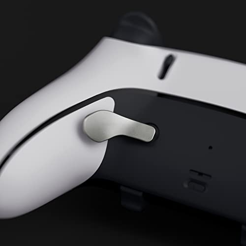 eXtremeRate Back Paddles for PS5 Edge Controller, Metallic Silver Replacement Interchangeable 4PCS Metal Back Buttons for PS5 Edge Controller - Controller NOT Included