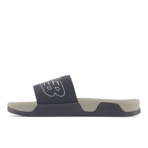 New Balance Men's Zare V1 Slide Sandal, Lead/Orca/Light Aluminum, 9
