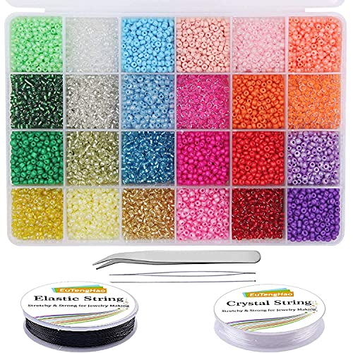 EuTengHao 14523 Irregular Chips Stone Beads Natural Gemstone Beads Kit Glass Seed Beads Small Craft Beads Small Beads for DIY Bracelet Necklaces Earring Crafting Jewelry Making Supplies