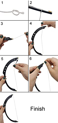 Eyebrow Mapping String Eyebrow Mapper with Strings Design Eyebrow Threading Line Marker Ruler Painting Line Bow Arrow Ruler Semi Permanent Bow and Arrow Line Ruler Measuring Tool (Black)