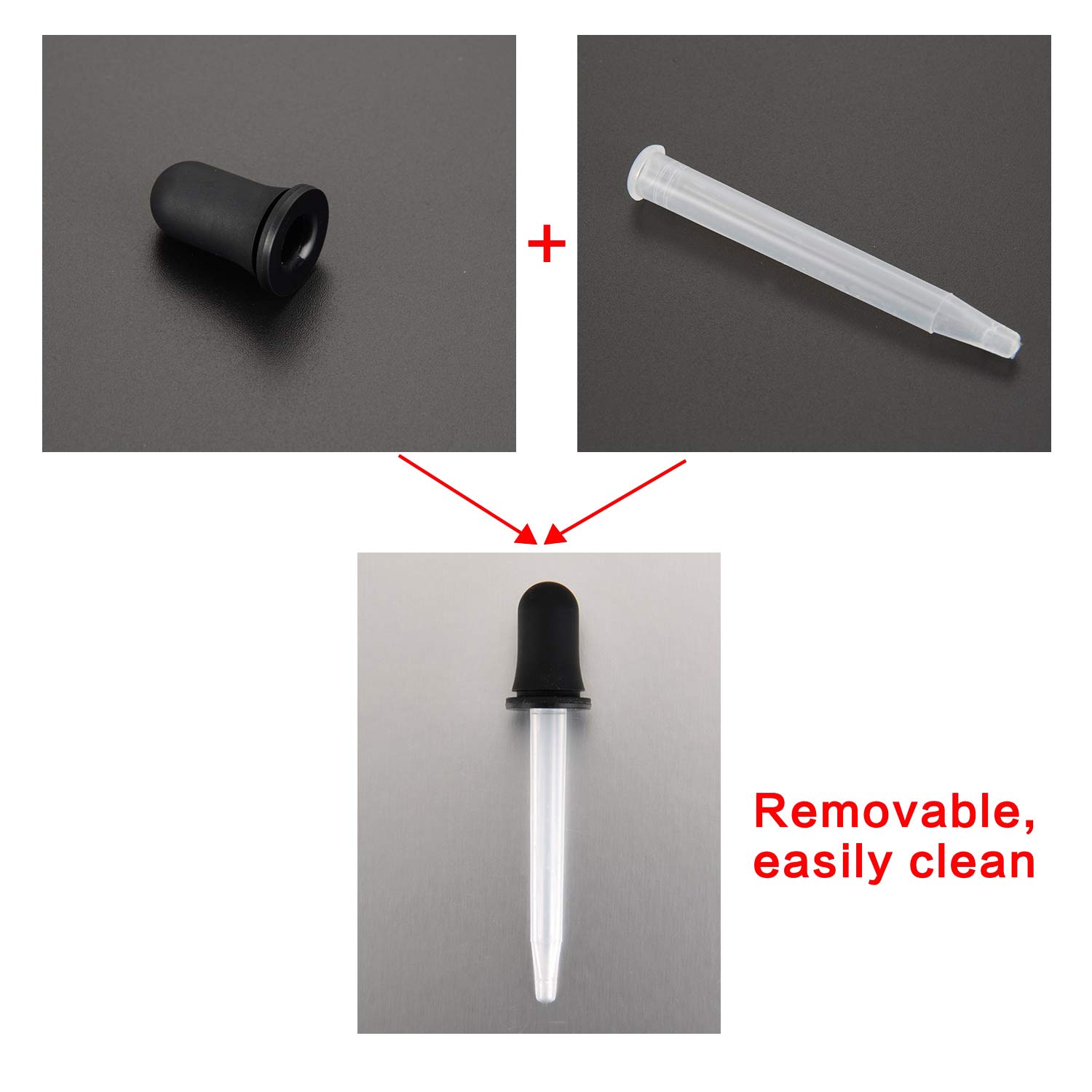 eBoot Plastic Transfer Pipettes Eye Droppers for Lab Science Art Essential Oil with Silicone Bulb (30)