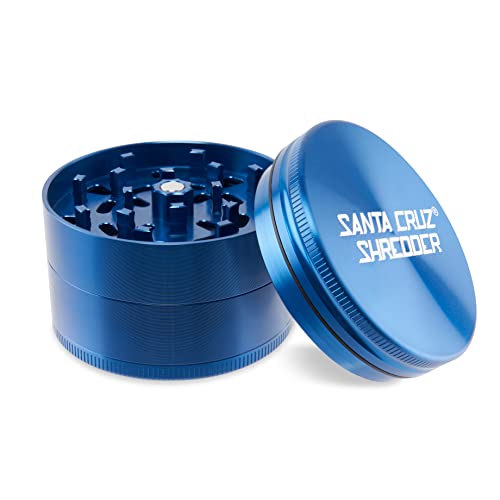 Santa Cruz Shredder Herb and Spice Grinder Made in USA (Large (2.7 Inch), Blue)