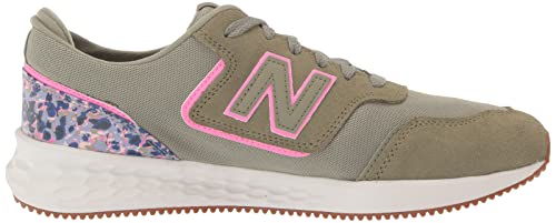 New Balance Women's Fresh Foam X-70 V1 Sneaker, Olive Leaf/Vibrant Pink/Black, 8