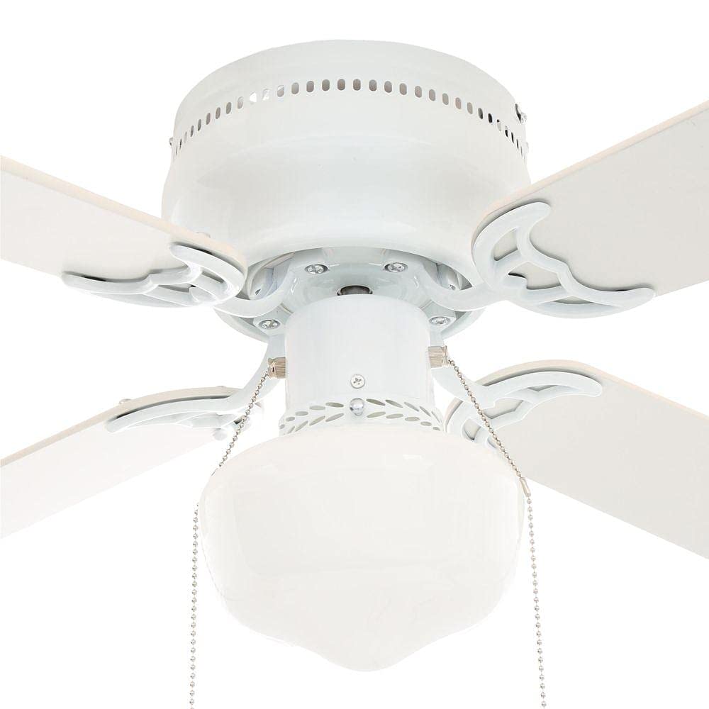 Hampton Bay UB42SWH-SH Littleton 42 in. Indoor White Ceiling Fan with Light Kit