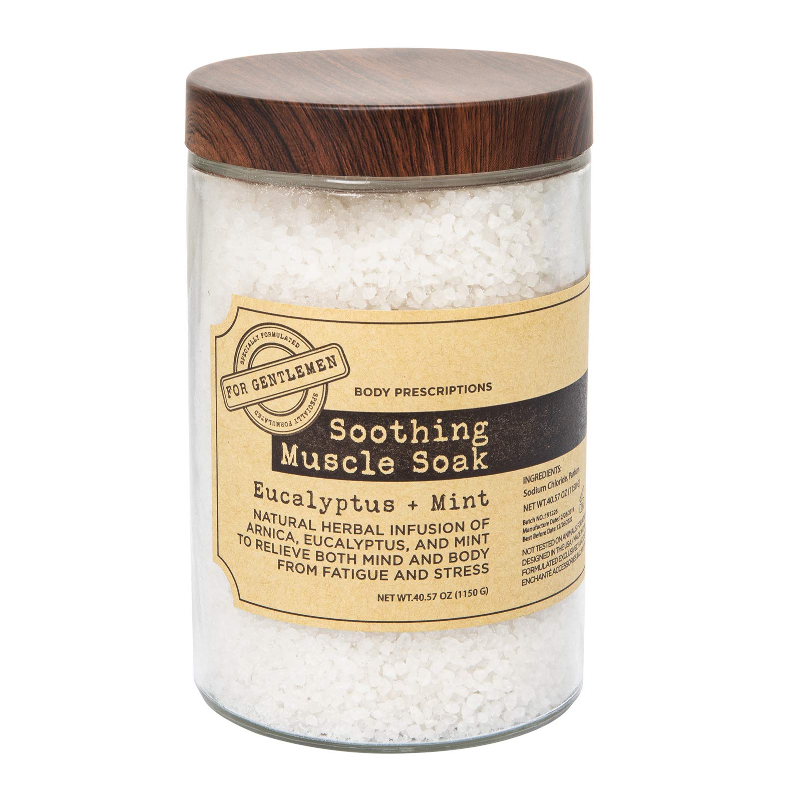 Bath Salt Soothing Muscle Soak, Muscle and Joint Relief with Eucalyptus and Mint
