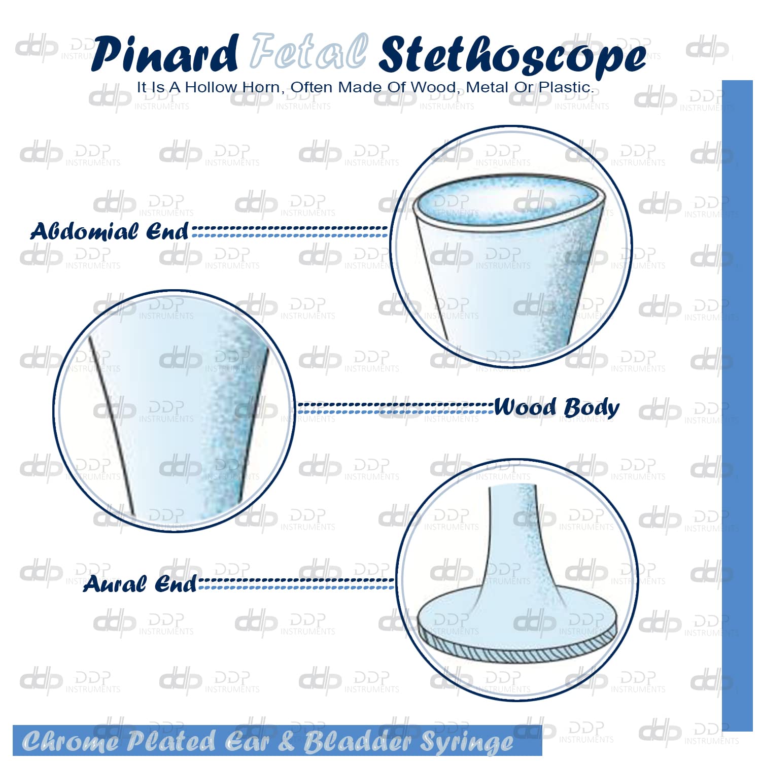 ODM 1 Piece Pinard Stethoscope, Foetal Wooden by ODONTOMED1