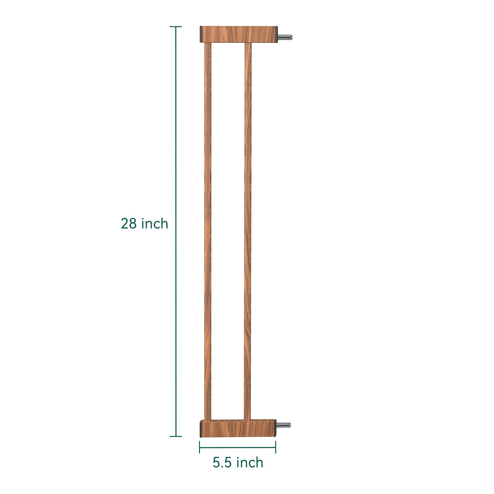 BABELIO 29-53.5 Inch Extra Wide Metal Baby Gate with Wood Pattern,Pressure Mounted, Easy Install, No Drilling, No Tools Required, with Wall Protectors and Extenders