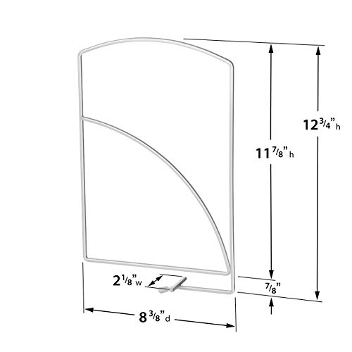 Lynk® Tall White Shelf Dividers - Linen Closet Organizers and Storage - Linen Storage - Closet Organization - Towel Organizer for Closet (Set of 2)