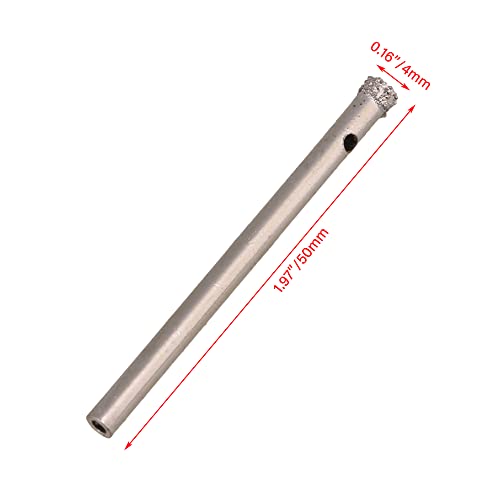 BQLZR 3.48mm Diamond Coated Hole Drill Core Drill Bits Glass Tile Marble Granite Pack of 10