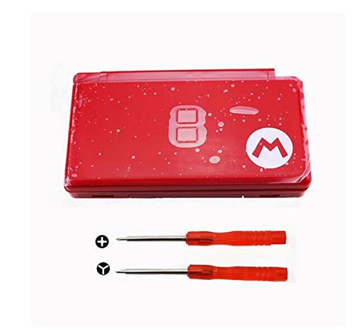 New Full Housing Case Cover Shell with Buttons Replacement Parts for DS Lite NDSL Game Console- Red.