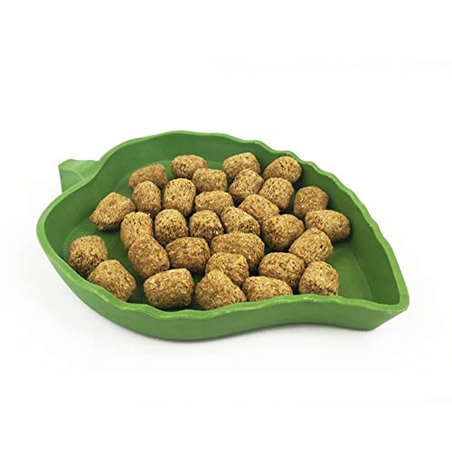 DIEWU Leaf Shape Bowl for Reptile, Food Water Bowl Plate Dish for Tortoise Snake Crawl Pet Drinking and Eating(S)