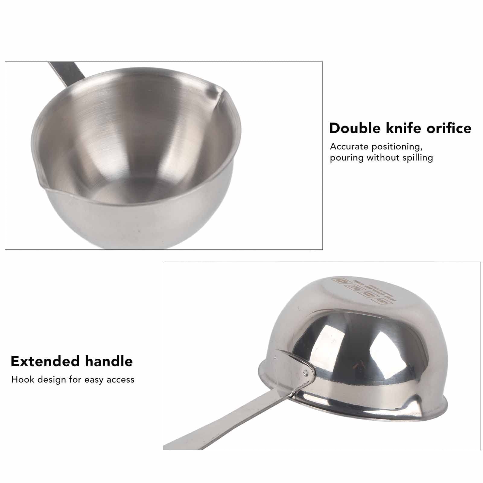 Stainless Steel Mini Butter Warmer Pot, Milk Warmer Pot, Small Saucepan Pot with Handle, Milk Pan Cookware for Induction Electric Gas Stoves (150ML)