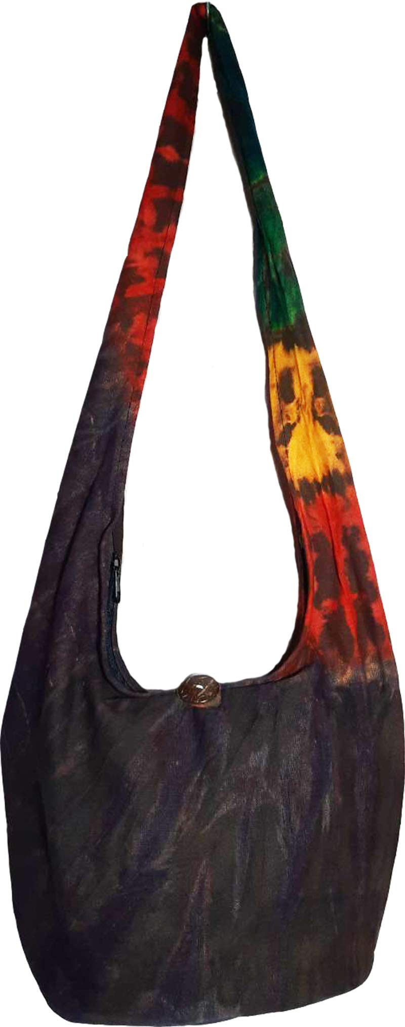 Lovely Creations Hippie Boho New Elephant Crossbody Bohemian Gypsy Sling Shoulder Bag Small Size (S White)