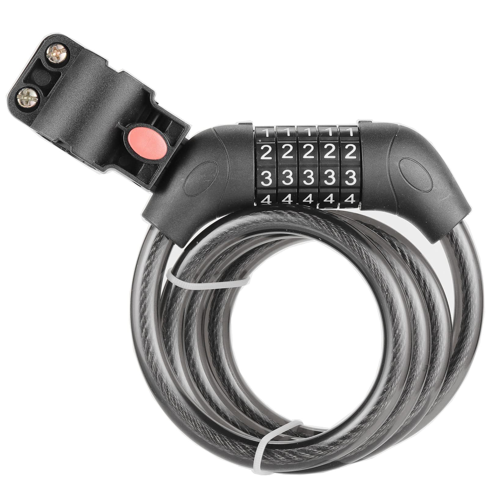 Bike Locks Cable Coiled Secure Resettable Combination Bike Cable Lock with Mounting Bracket