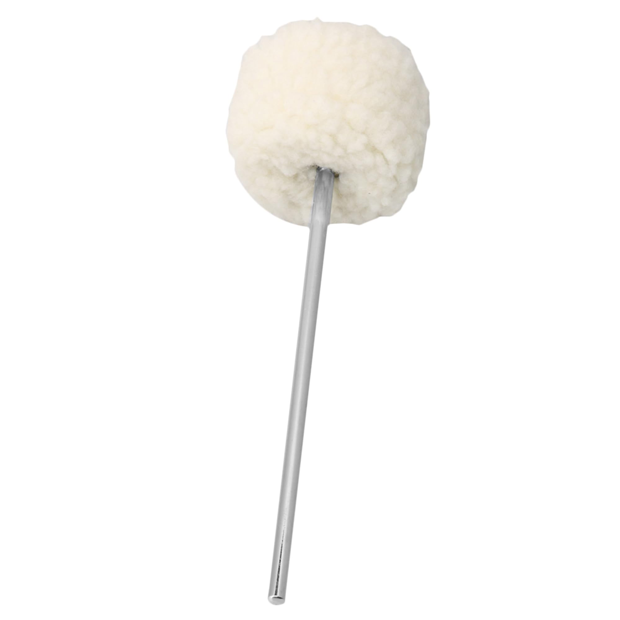 lovermusic Lovermusic 19.4x0.6cm Stainless Steel Shaft Bass Kick Drum Beater White Felt Pedal Beater Head Drum Instrument Accessories