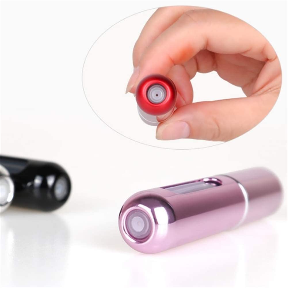 InfantLY Bright 5ml Perfume Atomizer Portable Liquid Container for Cosmetics Mini Aluminum Spray Empty Bottle Refillable for Traveling