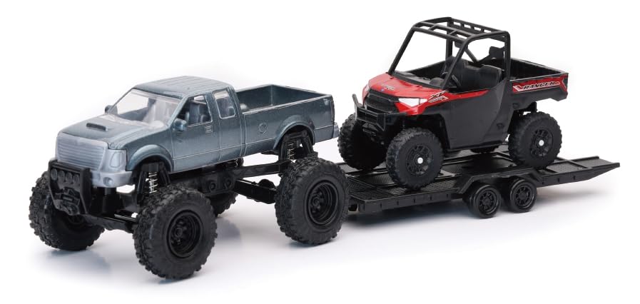 New-Ray Toys 4 X 4 Pick up Truck and Polaris Ranger (Vehicle Colors May Vary)