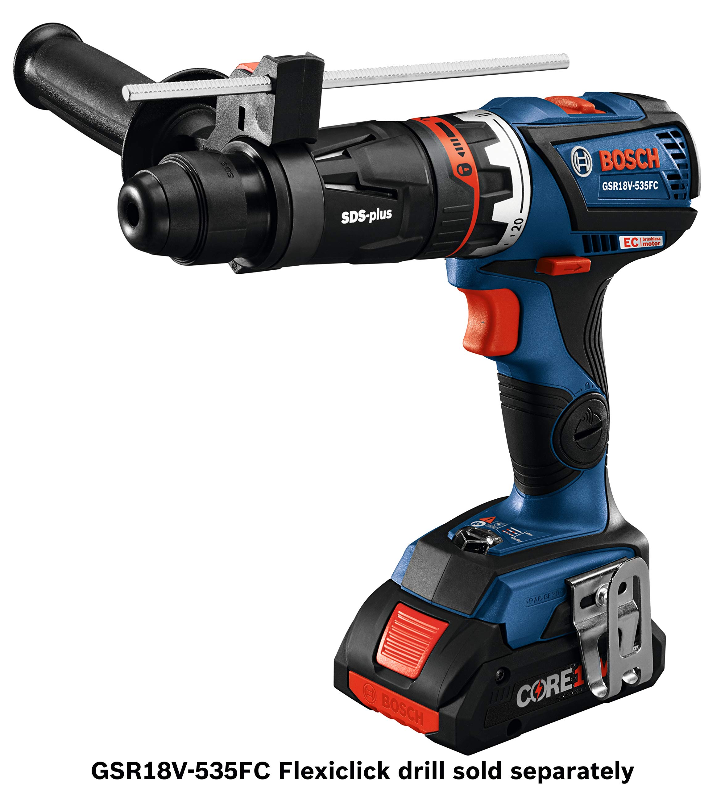 BOSCH GFA18-H SDS-plus Rotary Hammer Attachment with Side Handle,Black