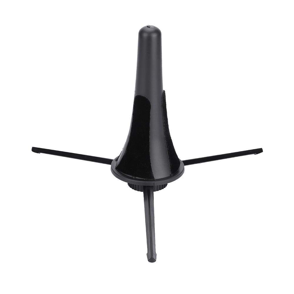 Liyafy Portable Clarinet Stand Holder Metal Tripod Holder Stand Foldable Support 3-Leg Stand Wind Instrument Accessory Black