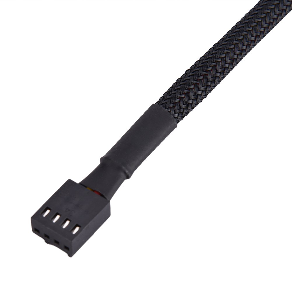 Bewinner 4-Pin PWM Fan Hub, 4-pin Male for CPU Fan PC Fans Hub, Computer CPU/Case Fan Power Multi Splitter Connector Cable Adapter for 12V Computer 3-pin 4-pin Fans