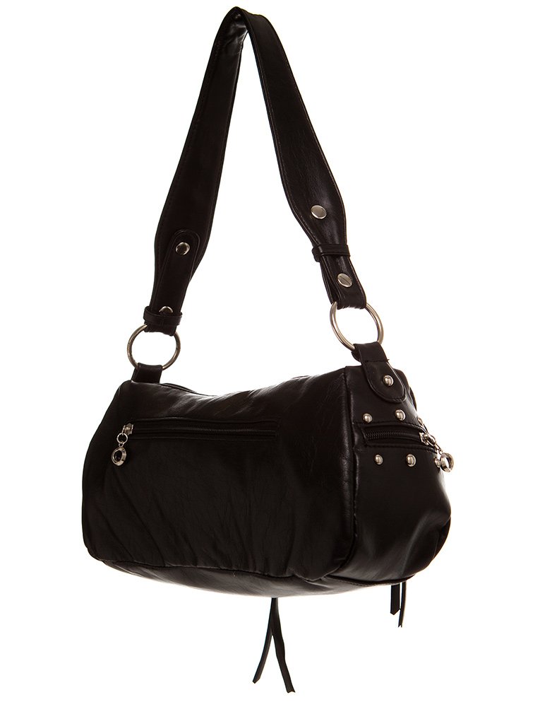 Handbags For All Fringe Structure Studded Hobo Shoulder Handbag