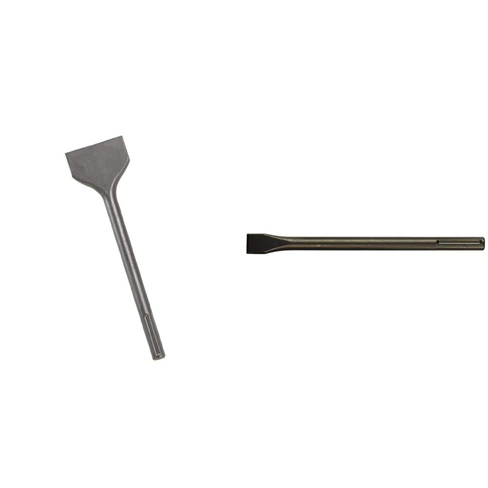Bosch HS1910 Scaling Chisel 3-Inch by 12 Inch SDS max with Bosch HS1911 SDS-max® Hammer Steel 12-in Flat Chisel